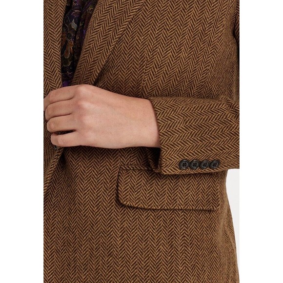 Lauren Ralph Lauren | Jackets & Coats | 345 Polo Ralph Lauren Woolblend Herringbone Blazer Brown ...